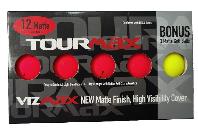 VizMax Balls w/Bonus Sleeve - TourMax Golf
